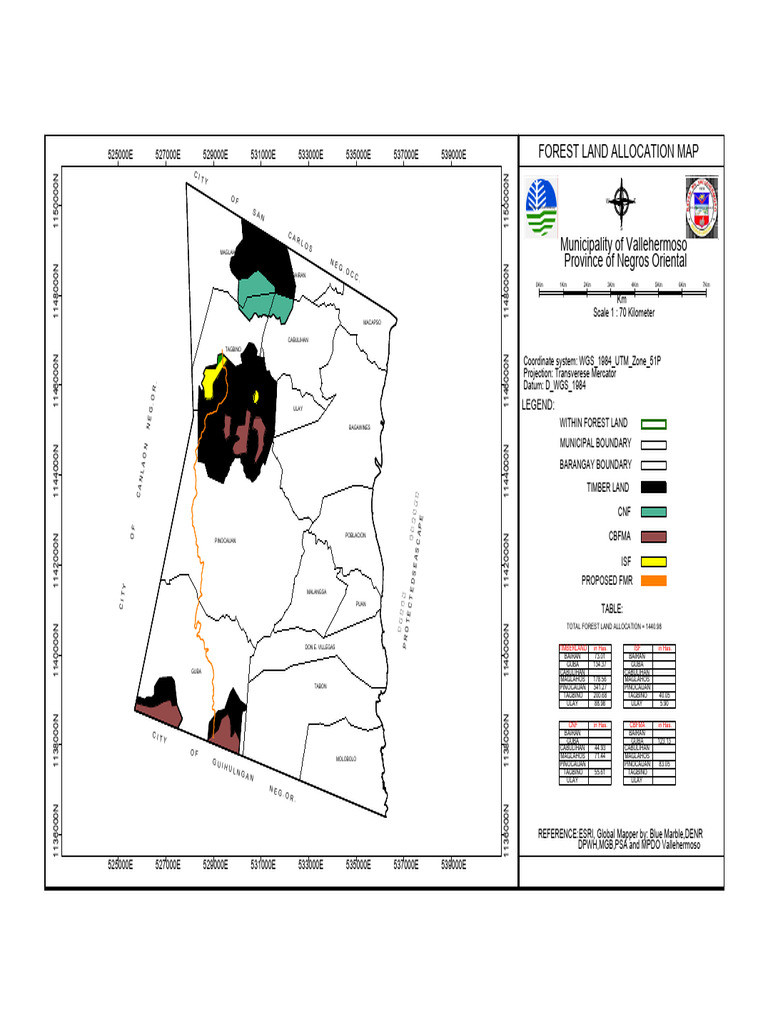 Forest Allocation Map With Road | PDF | Cartography | Geographical ...