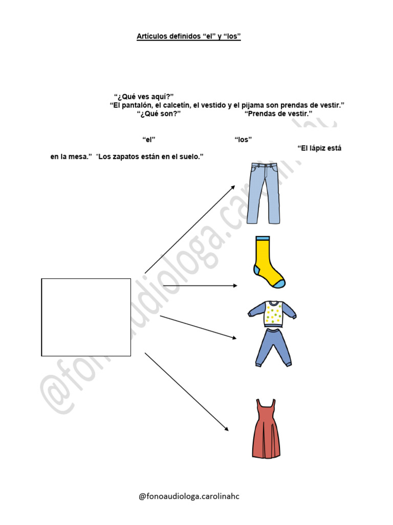 Ejercicios de Prendas y Artículos Definidos | PDF