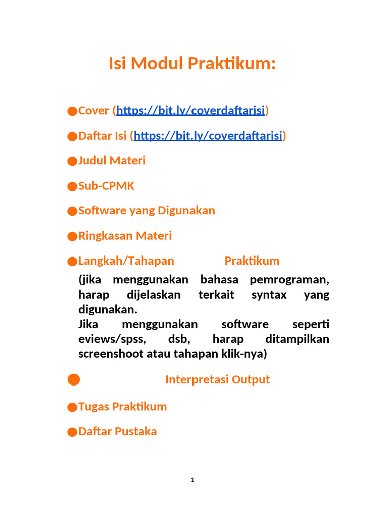 Format Modul Praktikum | PDF