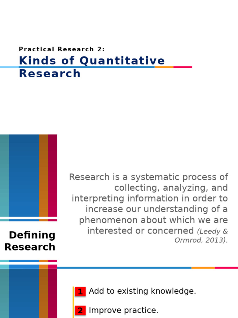 Types of Quantitative Research Designs | PDF | Experiment | Statistics