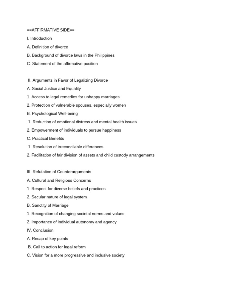 Divorce Debate in the Philippines: Pros & Cons | PDF
