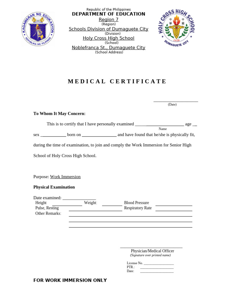 Med-Cert-HCHS | PDF