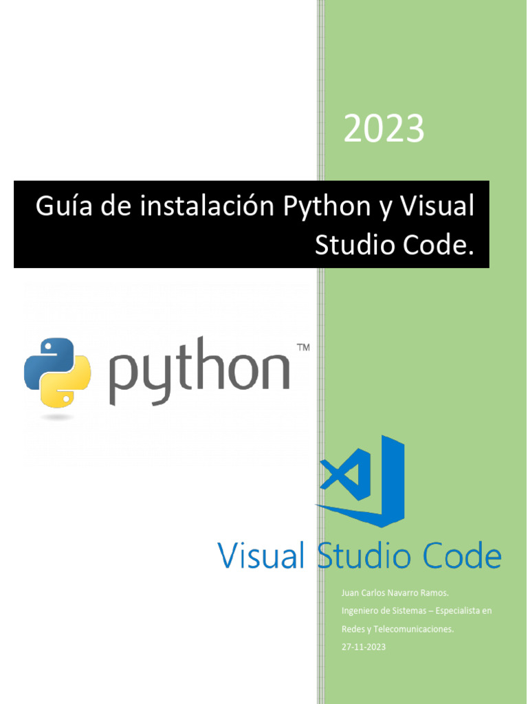 Pasos para Realizar La Descarga e Instalación de Python & Visual Studio Code | PDF | Botón ...