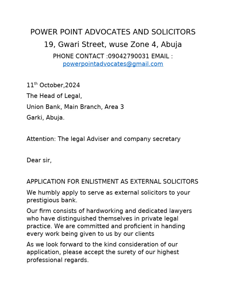 Power Point Advocates and Solicitors | PDF