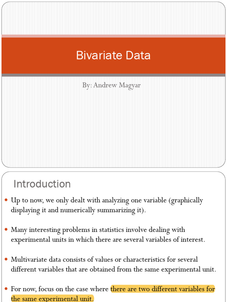 Bivariate Data | PDF | Scatter Plot | Statistics