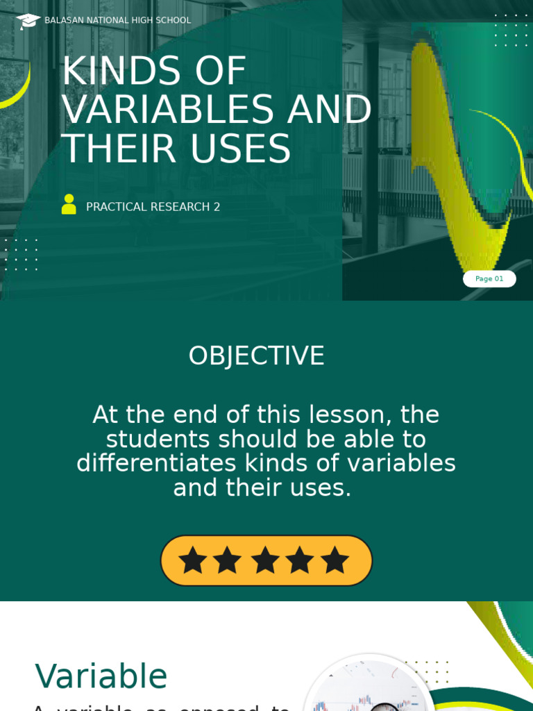 Lesson 3 -PR 2 - Kinds of Variables | PDF | Experiment | Dependent And Independent Variables
