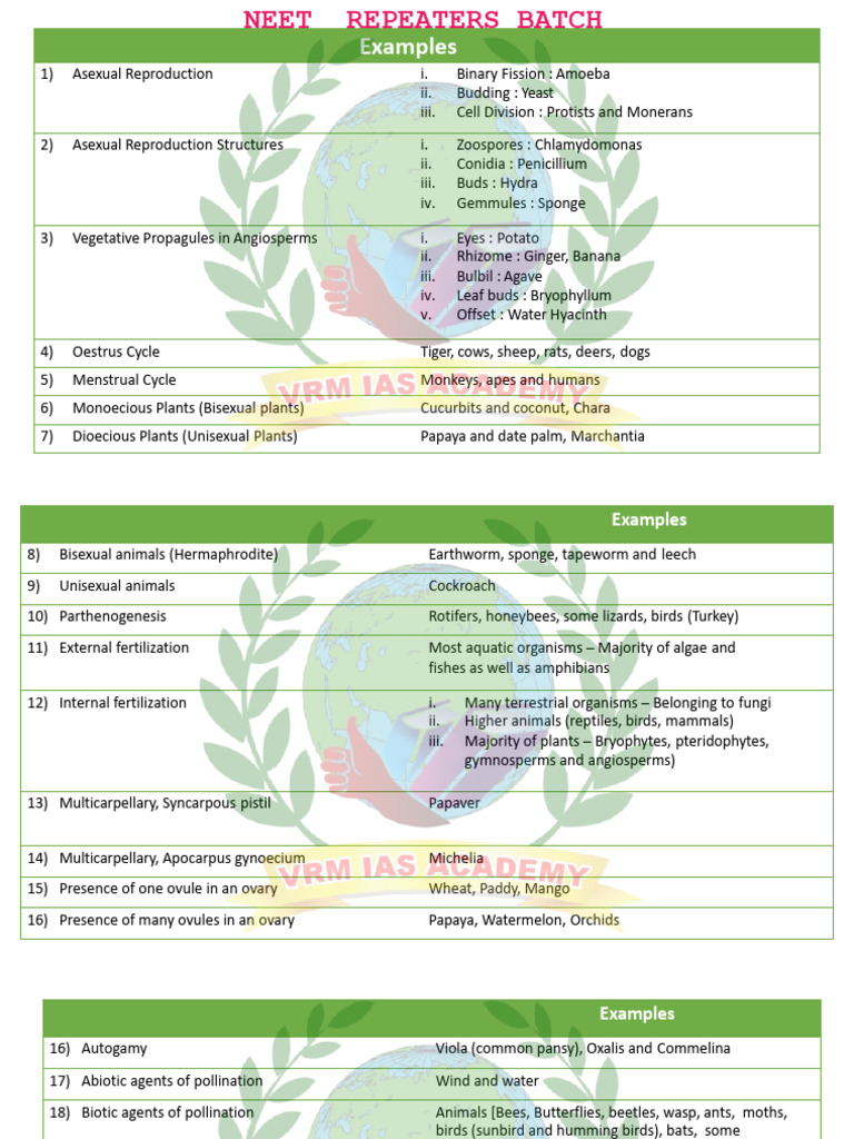 NCERT Bio All Examples Class 11th + 12th - Watermark | PDF | Hormone | Fruit