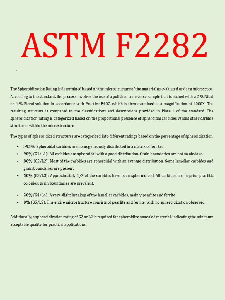 Spheroidization Ratings and Standards | PDF | Steel | Materials Science