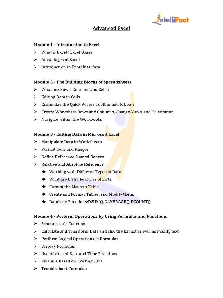 Advanced Excel | PDF
