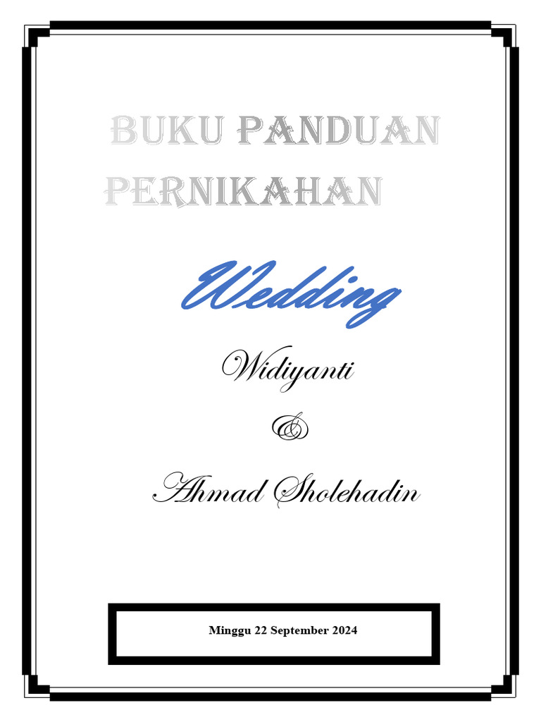 Wedding Widiyanti& Ahmad | PDF