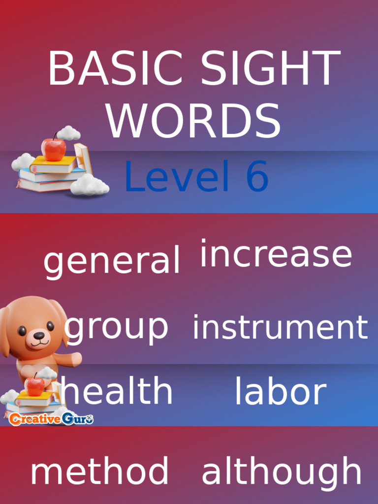 Level 6 Basic Sight Words List | PDF