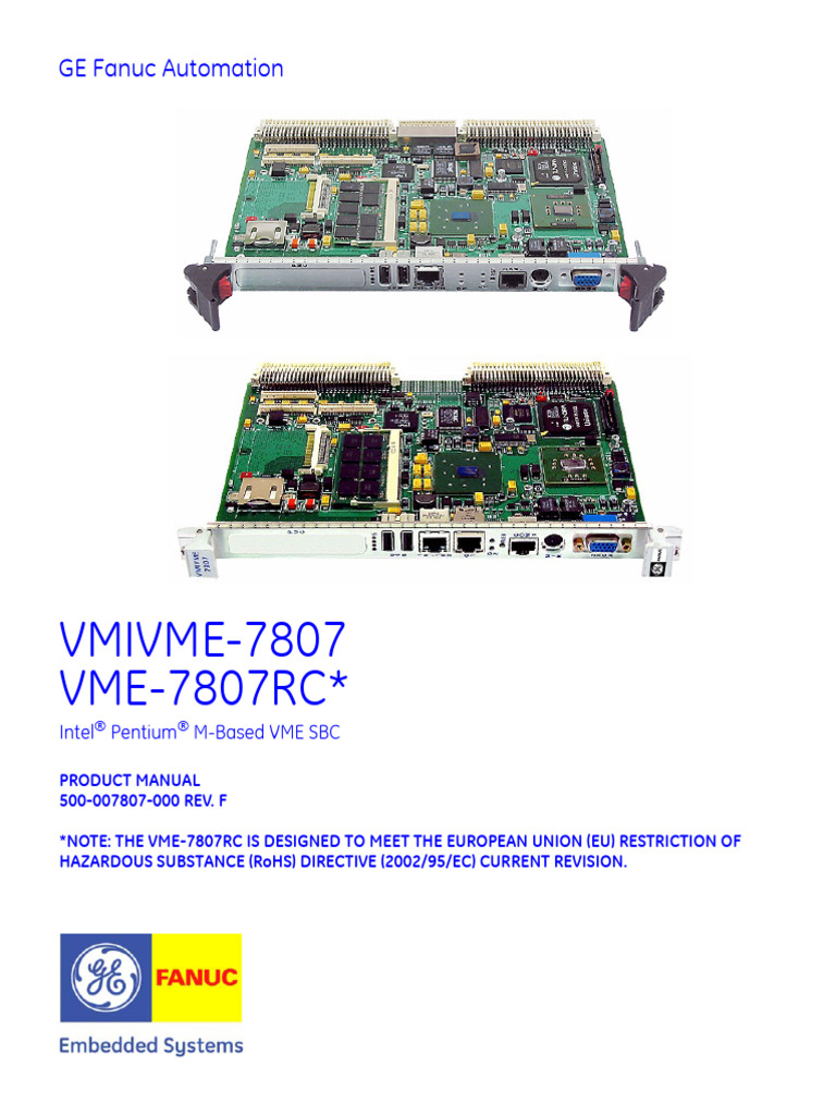 Vmivme-7807 PDF 数据表 | PDF | Bios | Computer Engineering