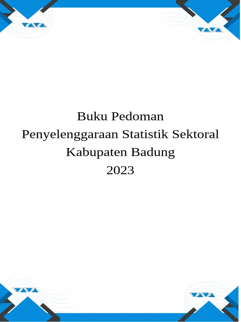 Pedoman Statistik Sektoral Badung 2023 | PDF