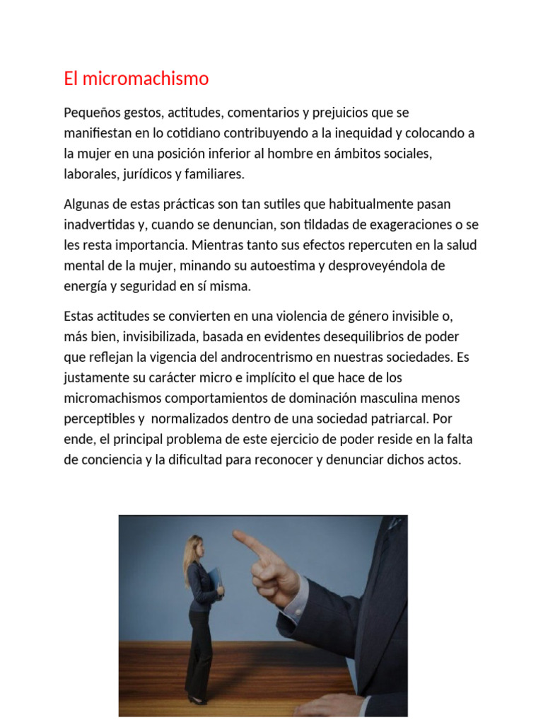 Micromachismos: Violencia Invisible | PDF