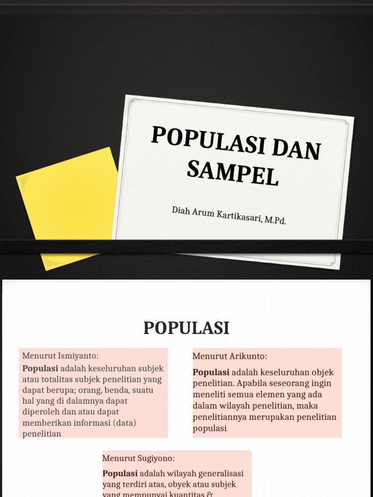 Populasi Dan Sampel | PDF