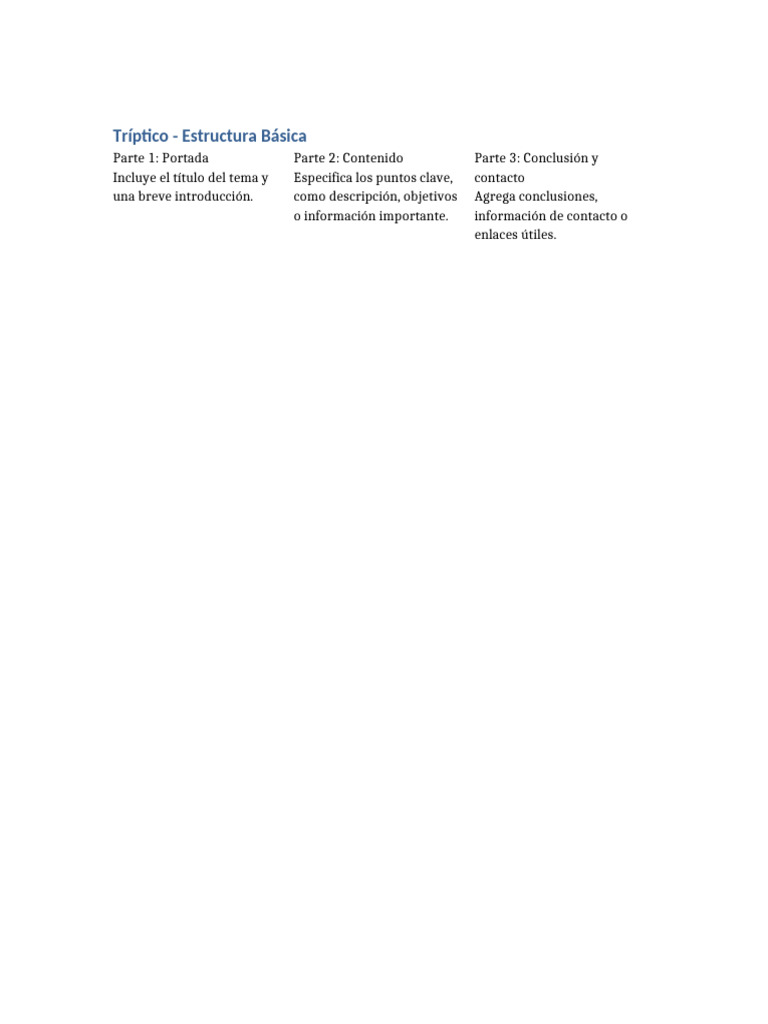 Triptico Estructura | PDF