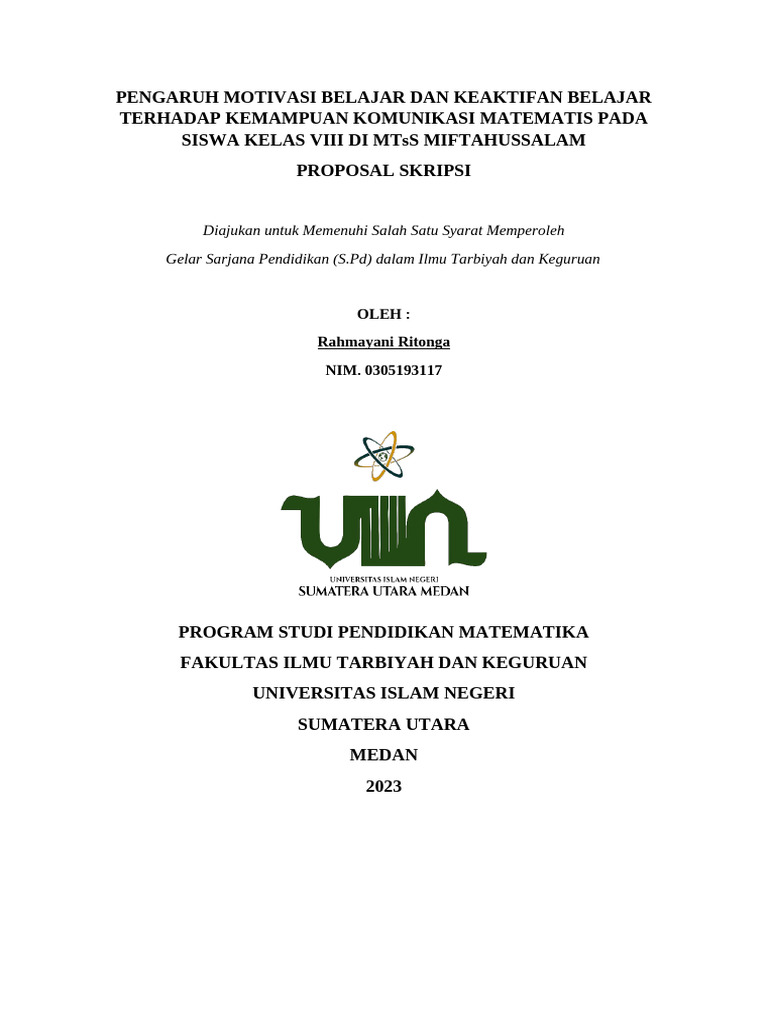 Motivasi dan Keaktifan Belajar Matematis | PDF