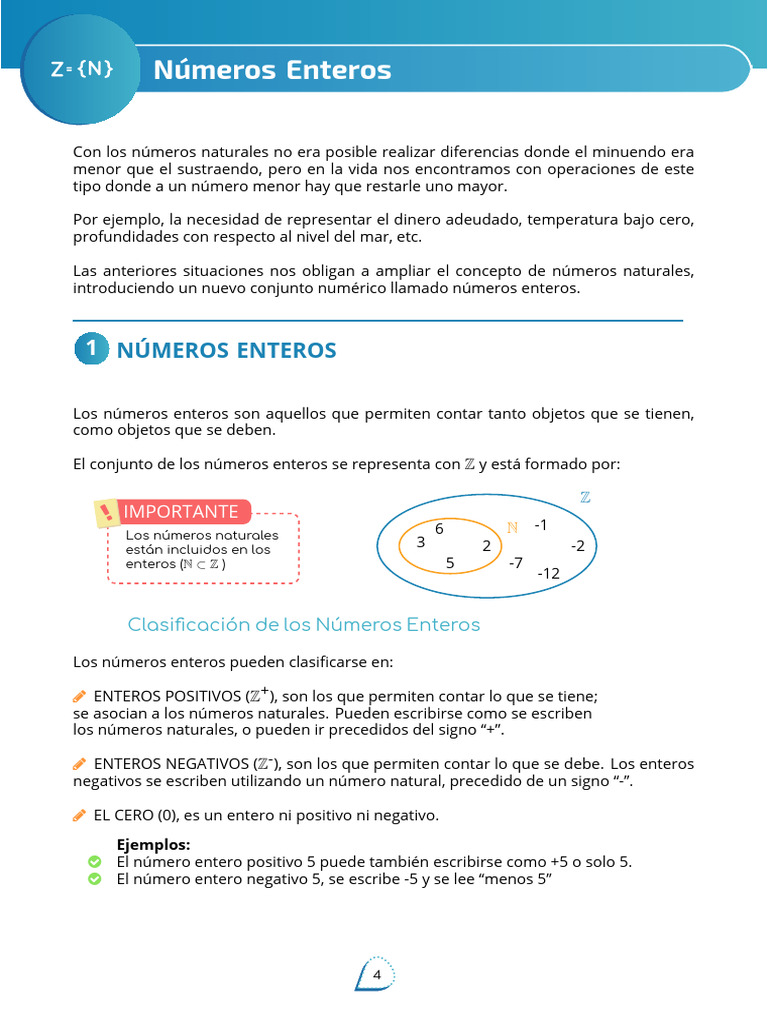 Aritmetica-Numeros Enteros y Racionales | PDF | Entero | División (Matemáticas)