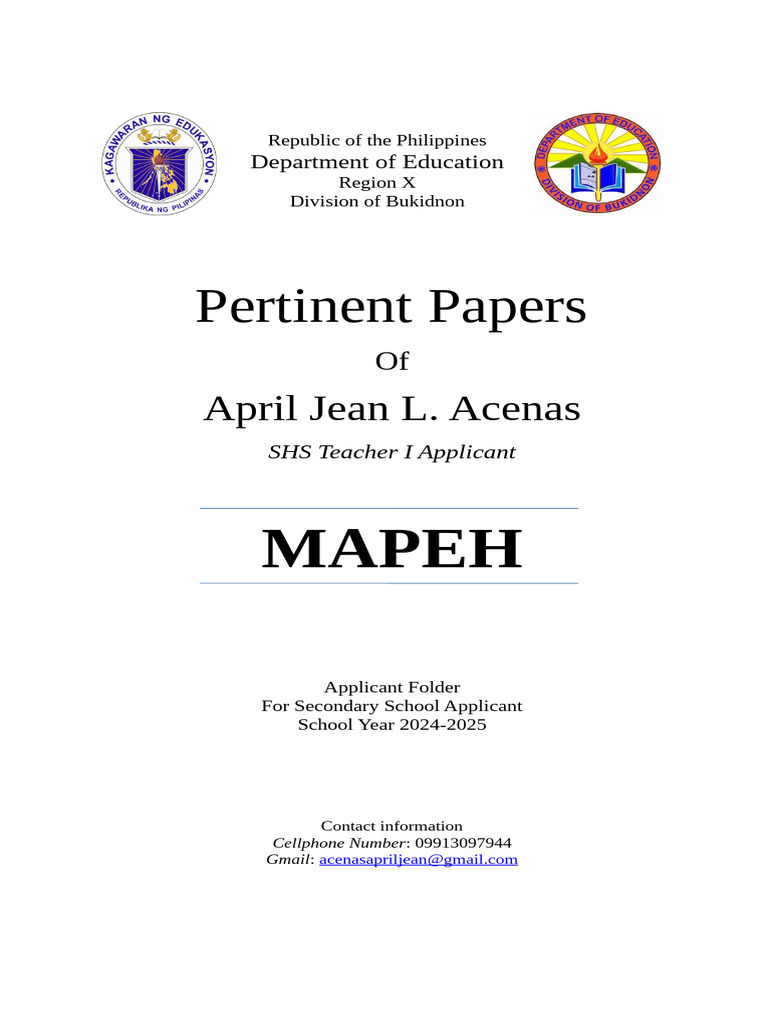 Cover Page of SHS BUKIDNON | PDF
