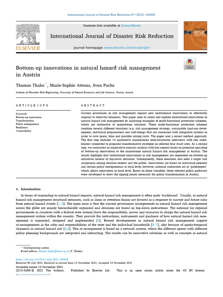 Bottom-Up Innovations in Risk Management | PDF | Risk | Risk Management