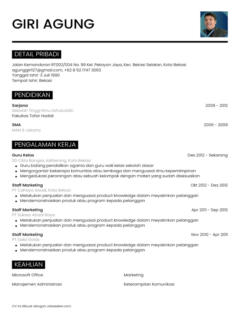 CV Giri Agung: Guru & Marketer | PDF