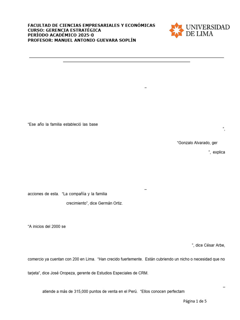 Caso - Lindcorp | PDF | Tienda de conveniencia | Economias