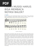 Dasar Not Balok untuk Pemula Musik | PDF
