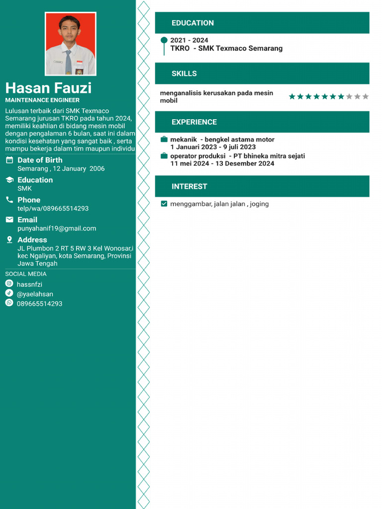 CV Hasan Fauzi | PDF