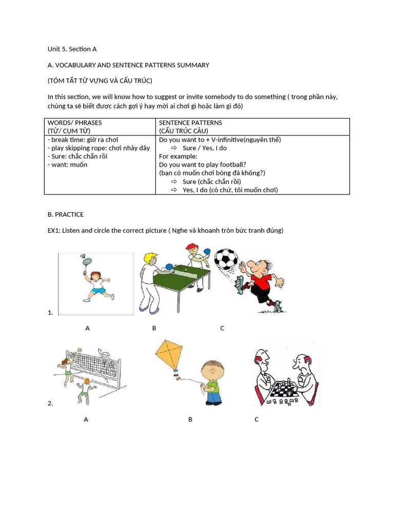 Unit 5. Section A | PDF