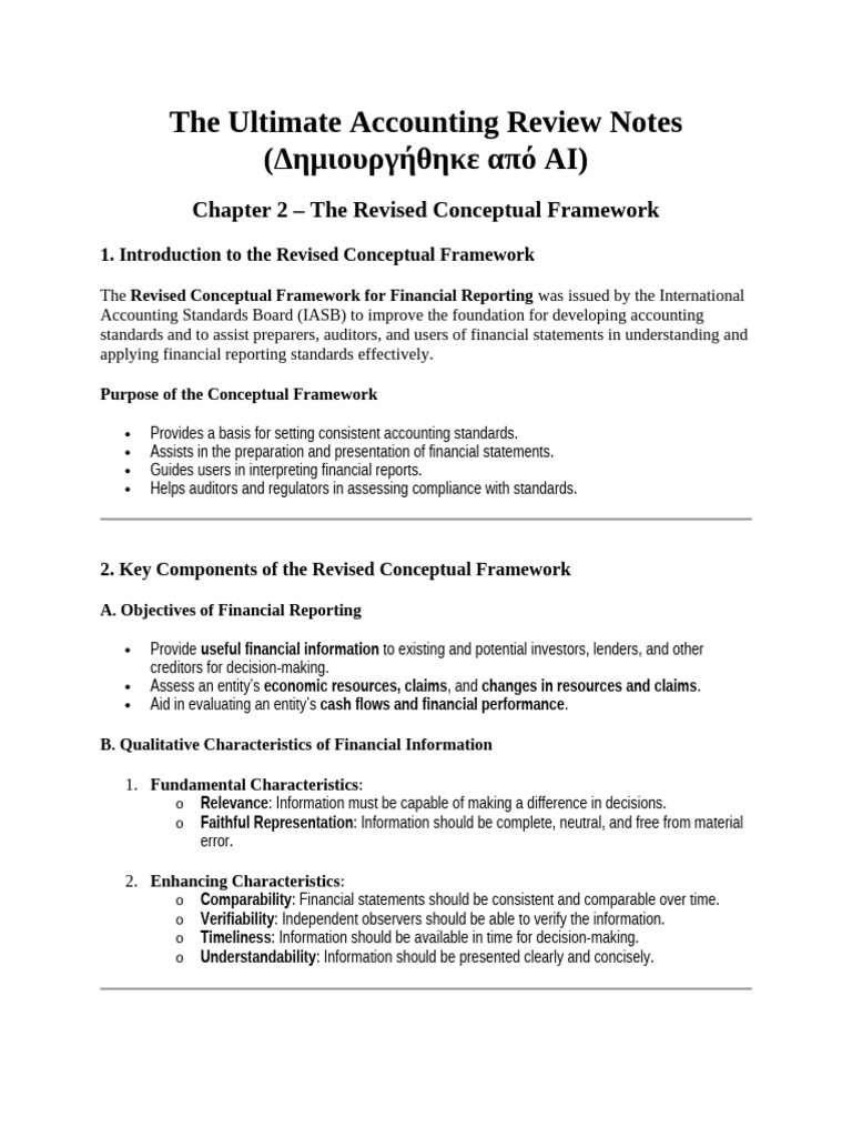 Chapter 2 - The Revised Conceptual Framework | PDF | Expense | Financial Statement