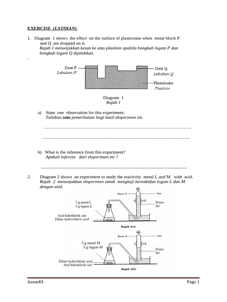 EXERCISE Pemerhatian Dan Inferens | PDF