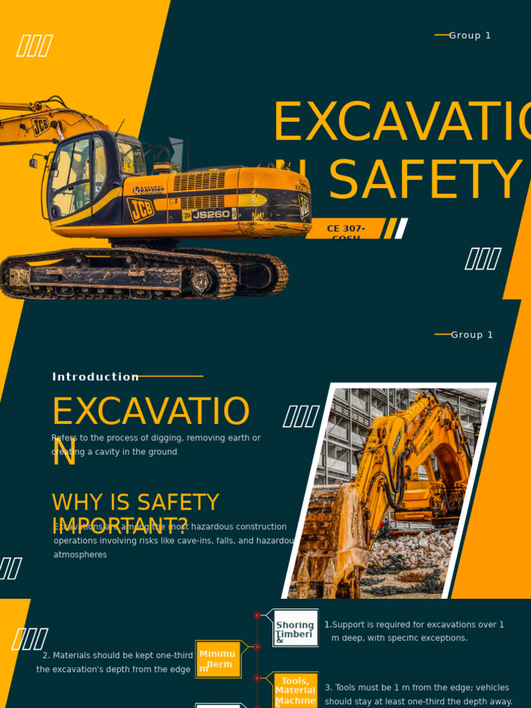 Excavation Safety - Grp1 | PDF | Soil | Safety