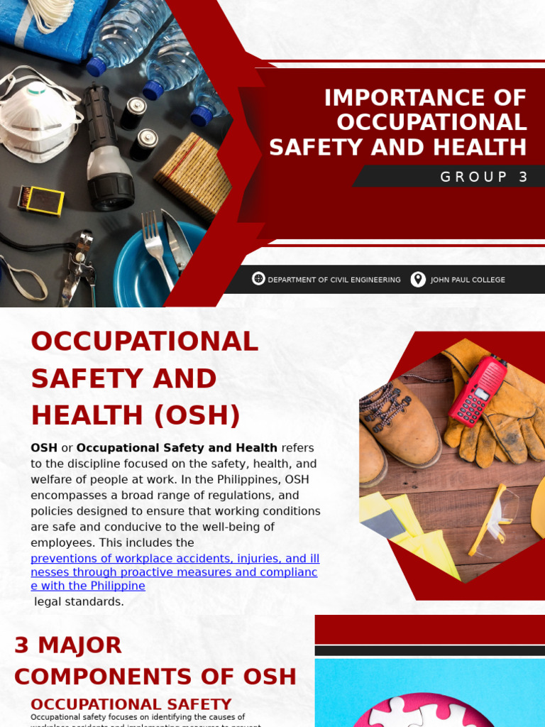 Importance of Occupational Safety & Health | PDF | Occupational Safety ...