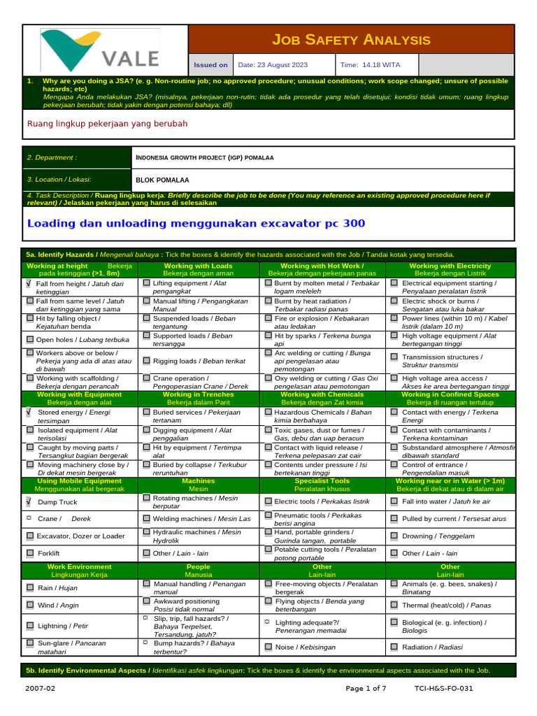 JSA-Form Templete | PDF