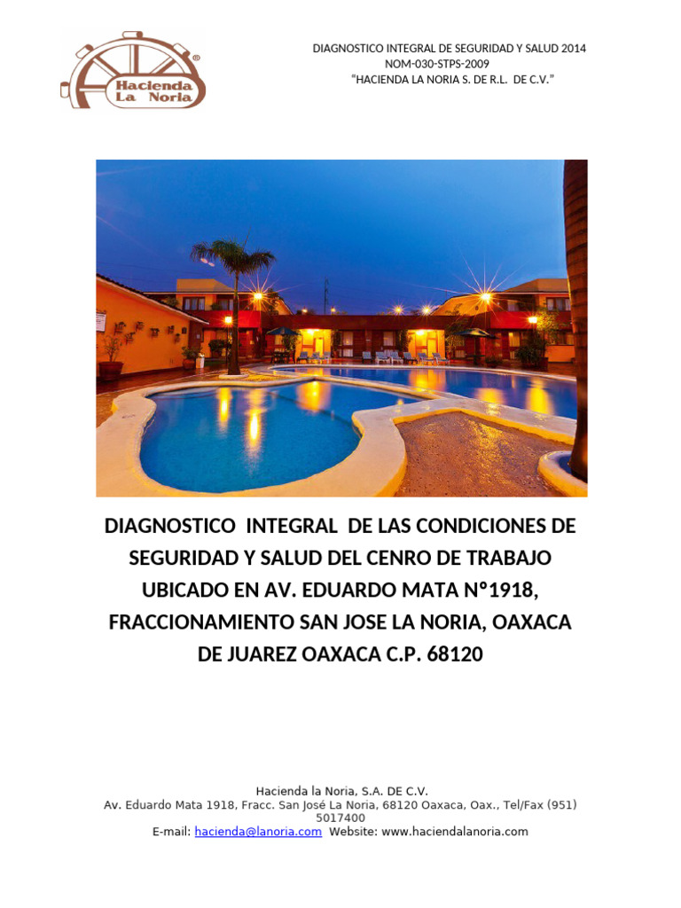 DIAGNOSTICO INTEGRAL DE SEGURIDAD Y SALUD | PDF | Cableado eléctrico