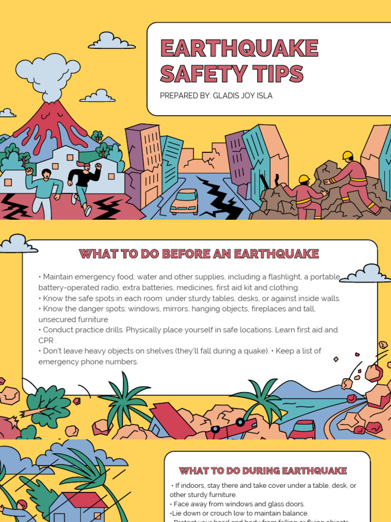 Earthquake Safety Tips and Guidelines | PDF