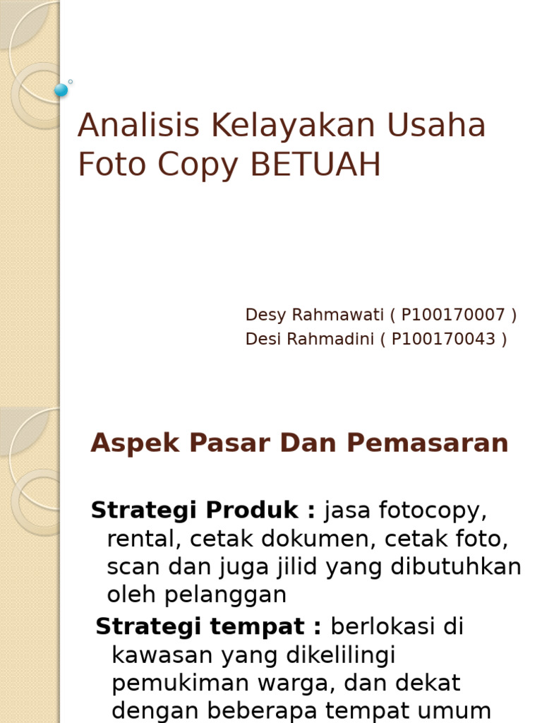 Analisis Kelayakan Usaha | PDF