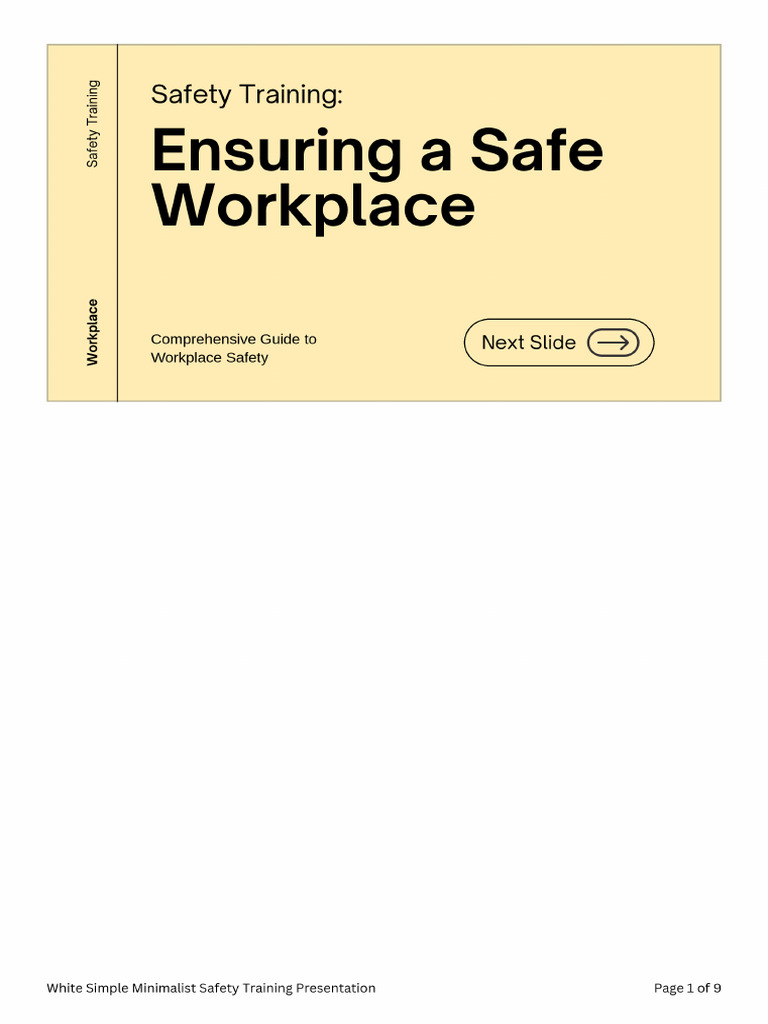 White Simple Minimalist Safety Training Presentation - 20250116 ...