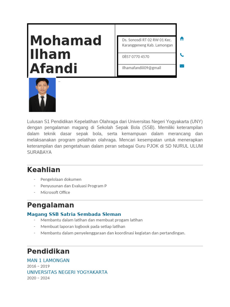 CV SD Nurul Ulum | PDF