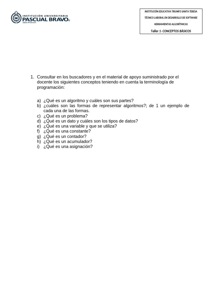 Conceptos Básicos de Algoritmos | PDF