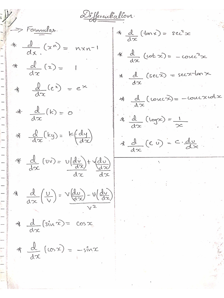 Differentiation & Units and Measurements | PDF