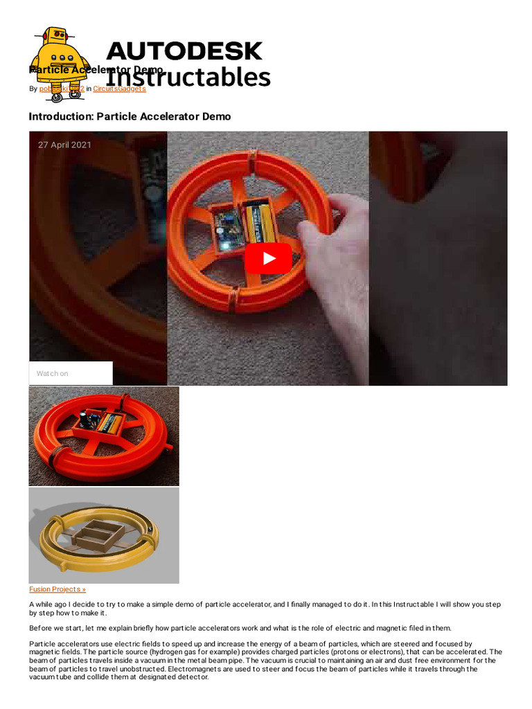 Particle Accelerator Demo - 4 Steps (With Pictures) - Instructables | PDF | Printed Circuit ...