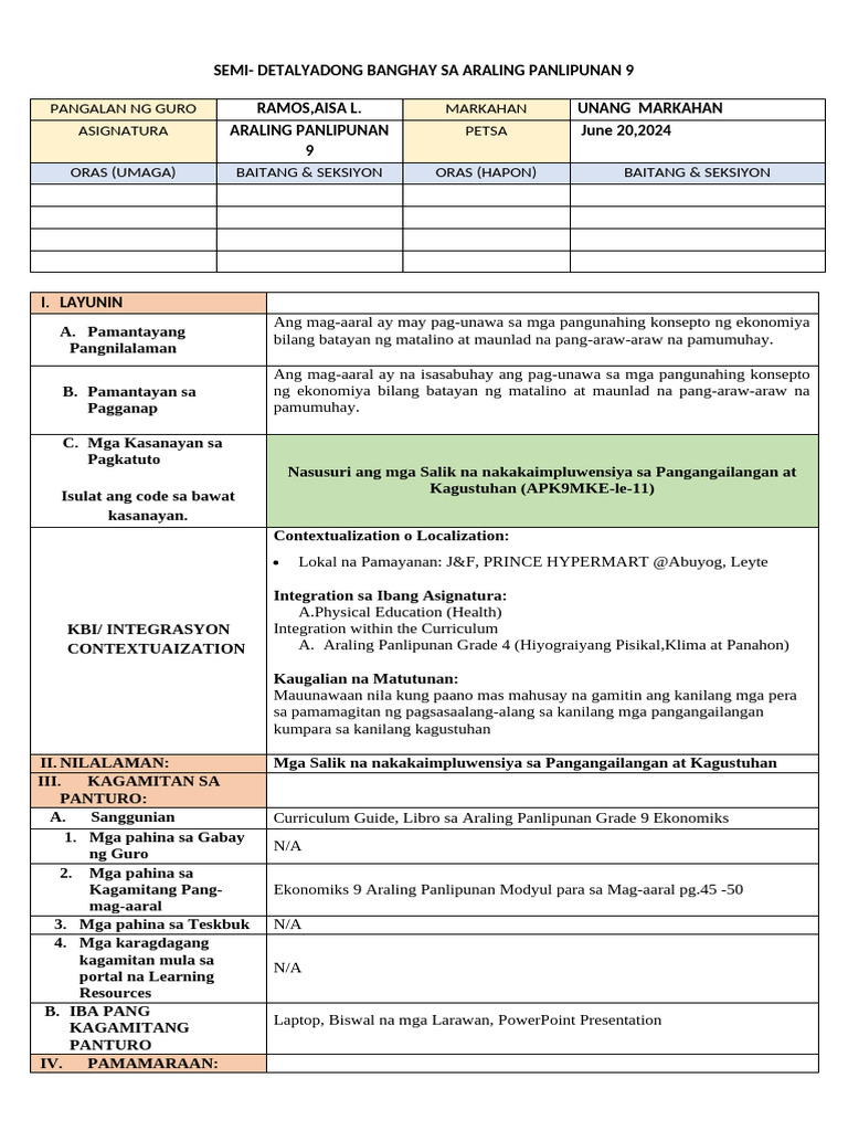My Final Lesson-Plan-For-Demo | PDF