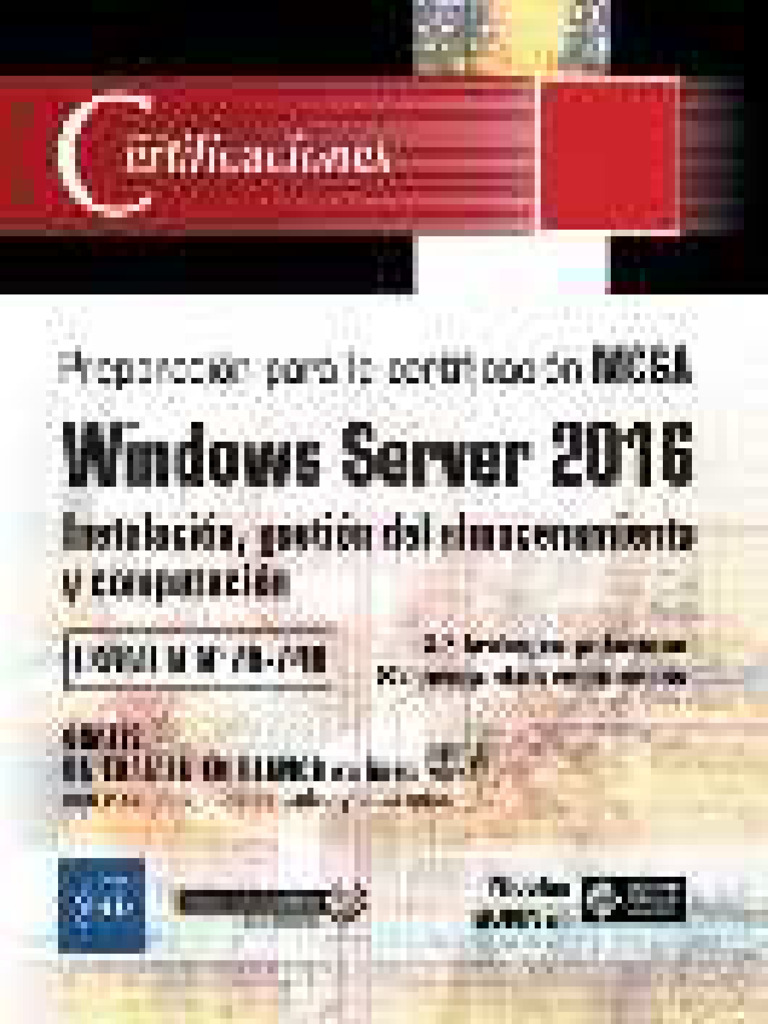 Windows Server 2016 - MCSA 70-740 Instalacion | PDF | Hyper V | Windows Server 2008