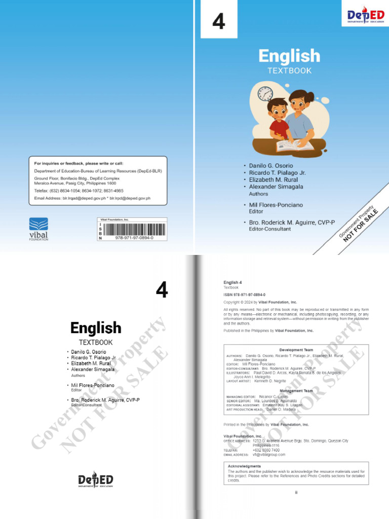 Matatag Textbook-English 4 | PDF