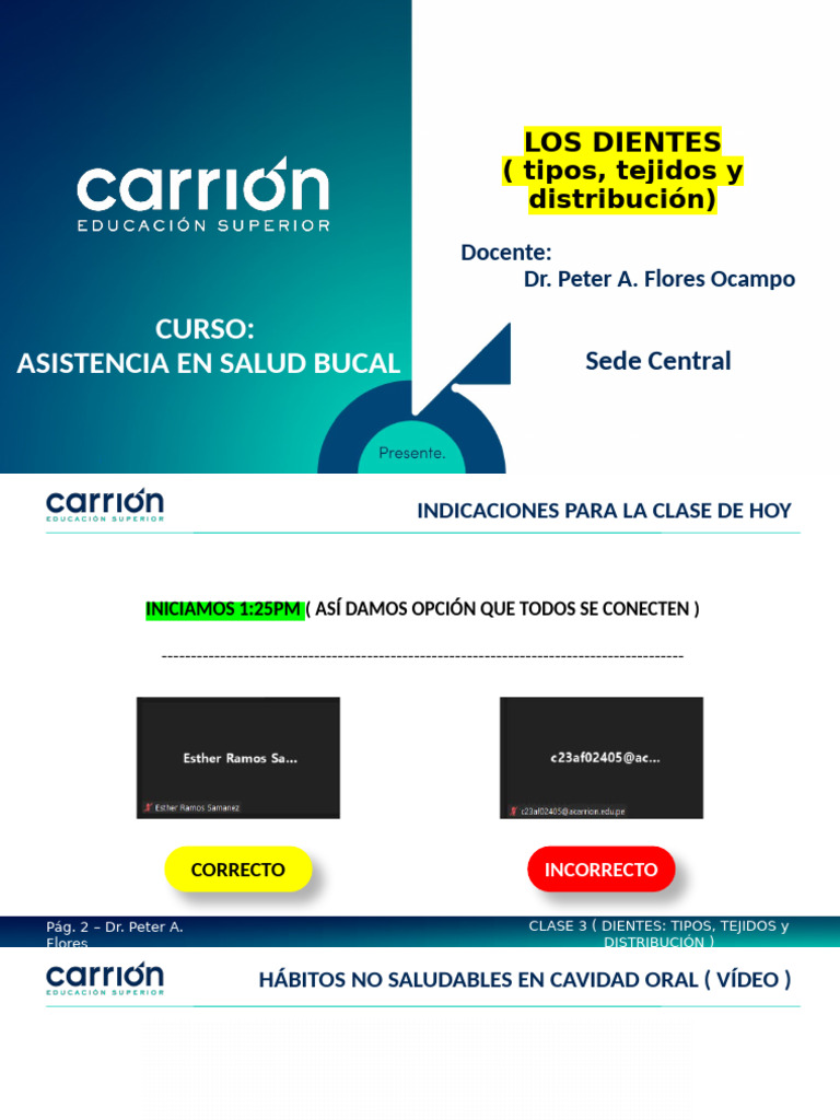 ( Clase 3 ) Los Dientes ( Enfermería - Asistencia en Salud Bucal ...