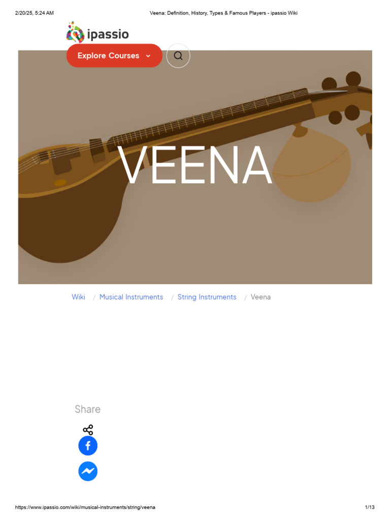 Veena_ Definition, History, Types & Famous Players - Ipassio Wiki | PDF ...