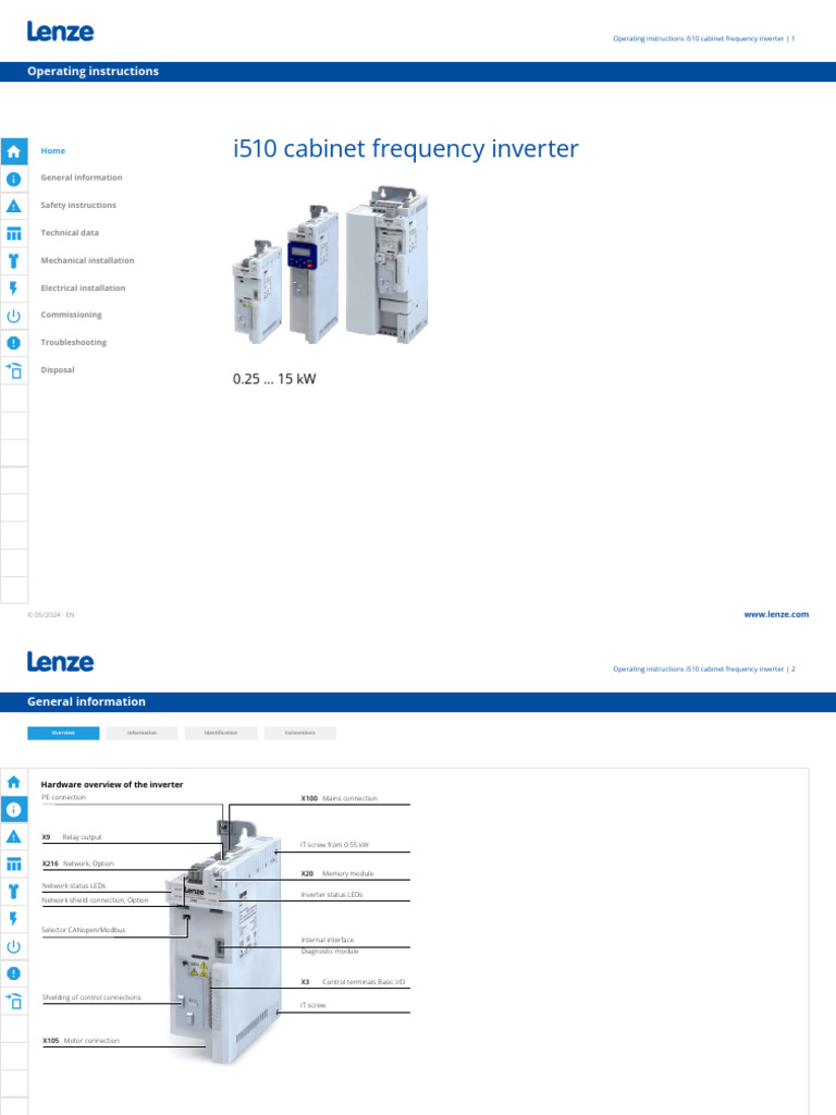 Operating_instructions_i510_cabinet_frequency_inverter__EN | PDF ...