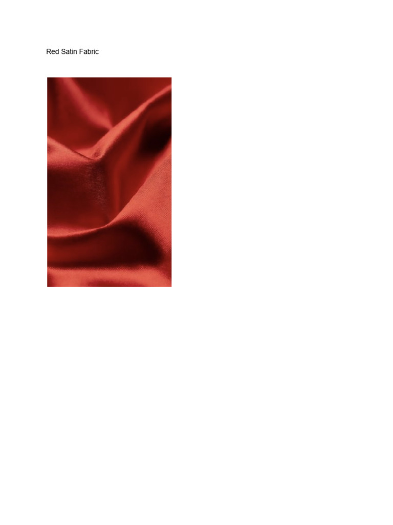 Red Satin Fabric: Quality & Uses | PDF