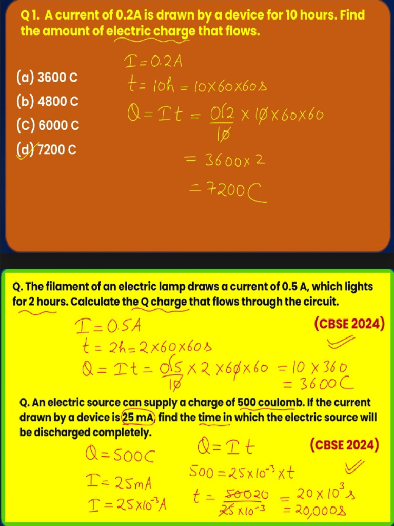 Electricity Class 10 | PDF